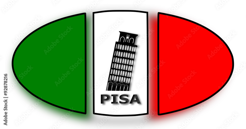 Logo Italia, Pisa, torre, Stock Illustration | Adobe Stock