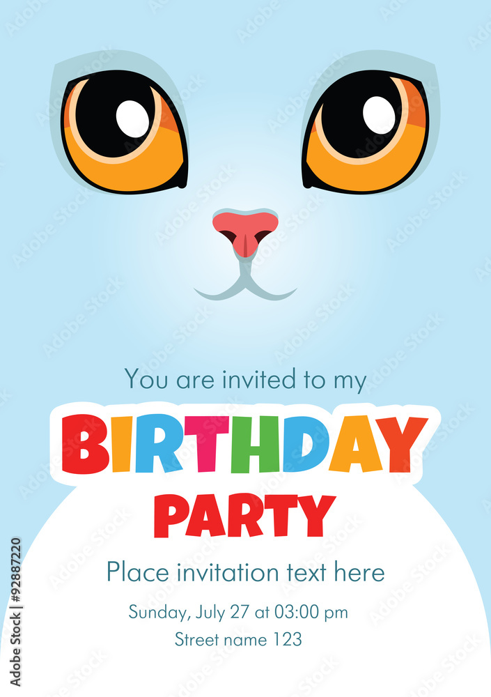 Your Invited Birthday Cat