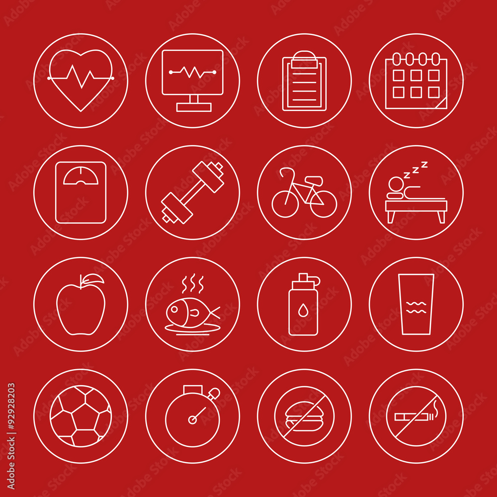 health icons set Stock Vector | Adobe Stock