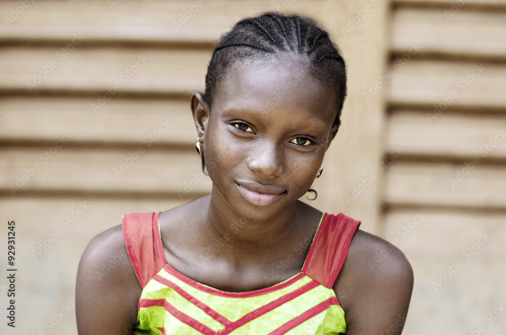 Gorgeous African School Girl Portrait. Beautiful black teenage woman ...