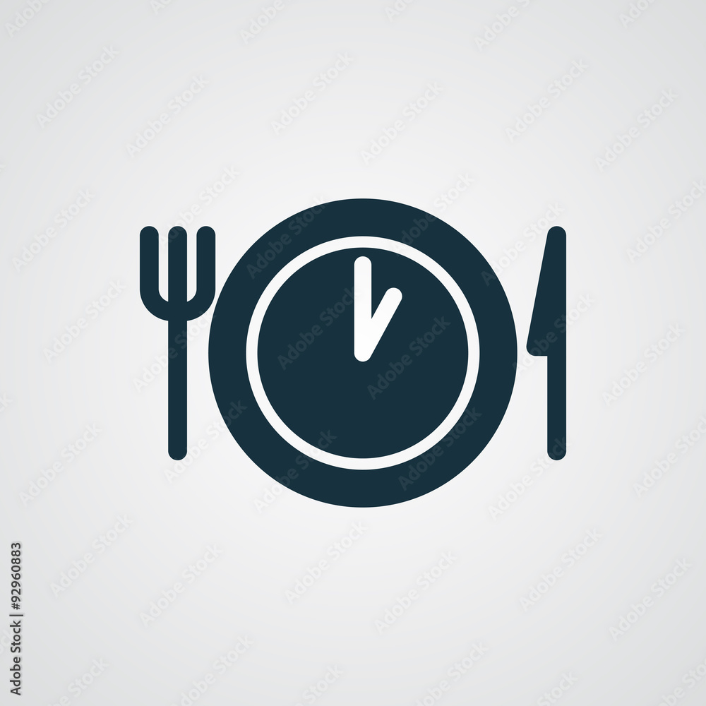Vetor de Flat Lunch Time icon do Stock | Adobe Stock