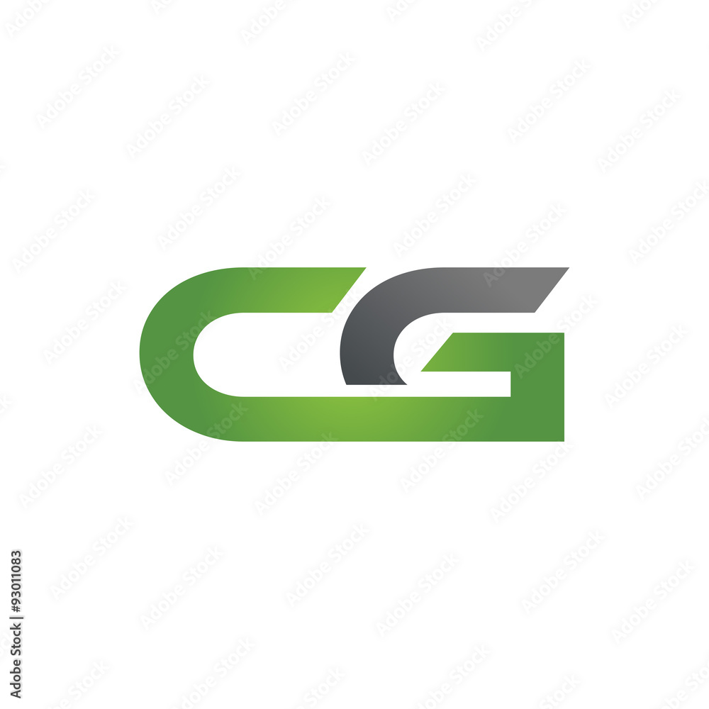 CG company linked letter logo green Stock Vector | Adobe Stock
