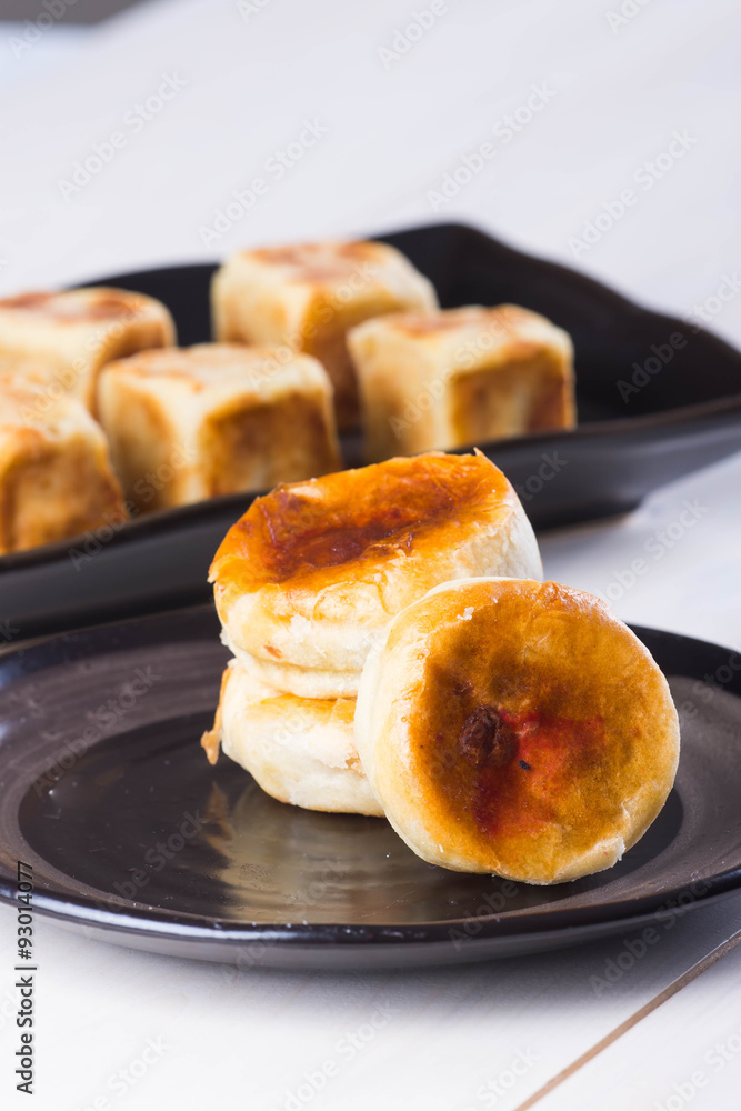 hopia or mongo bean cake Stock Photo | Adobe Stock