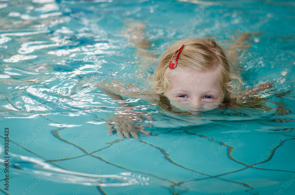 Swimming Pool Half Underwater