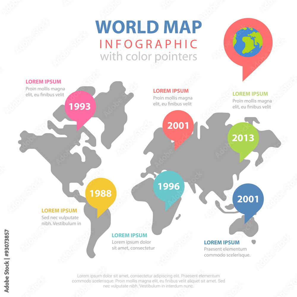 World map worldwide statistics historic year vector infographic Stock ... World map worldwide statistics historic year vector infographic Stock ...