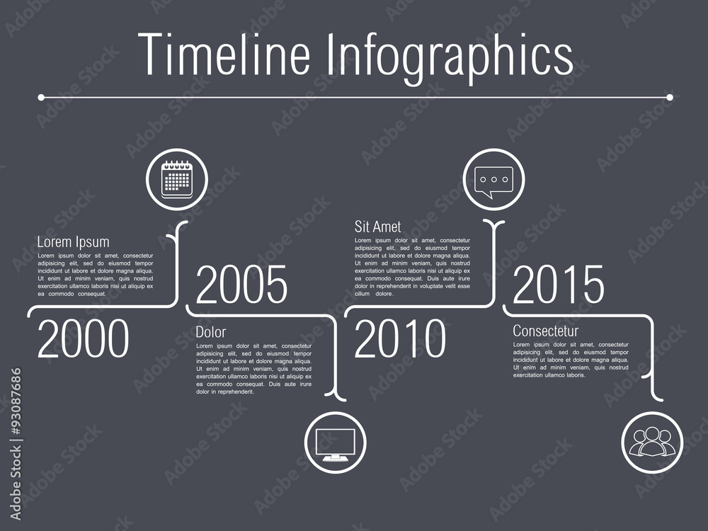 Minimal Timeline Infographics Stock Vector | Adobe Stock