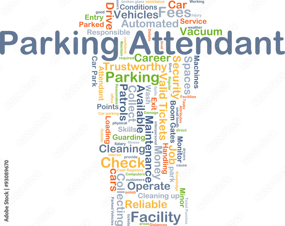 Parking attendant background concept Stock Illustration | Adobe Stock