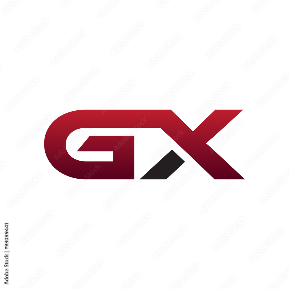 modern initial logo GX Stock Vector | Adobe Stock