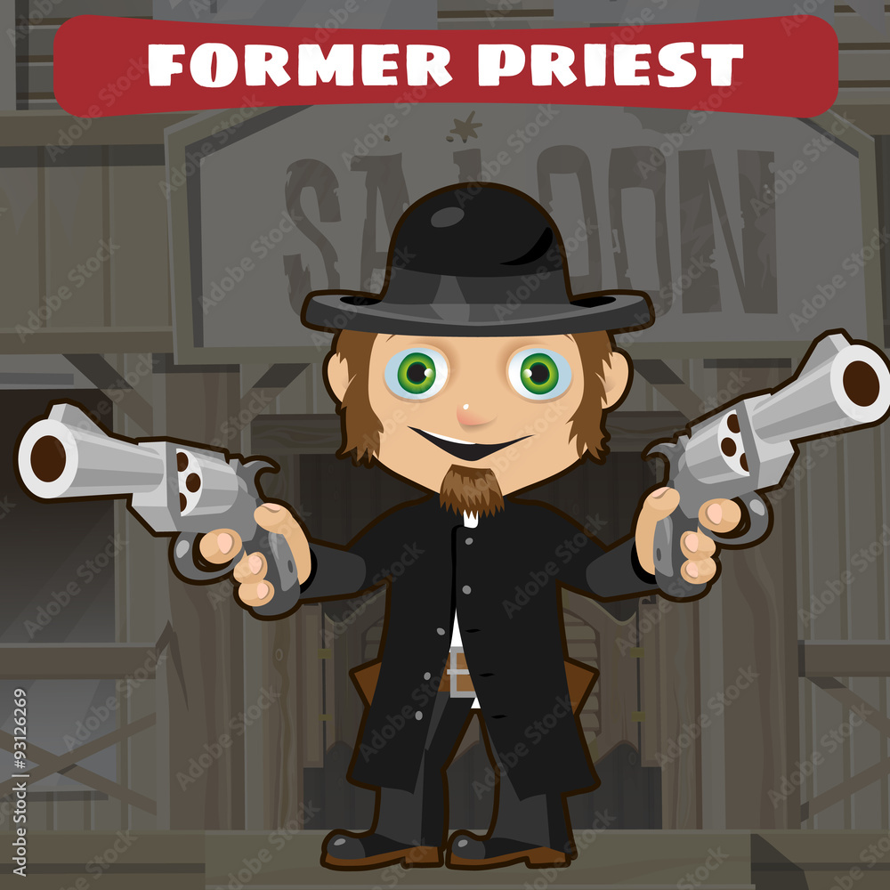 Fictional cartoon character - former priest Stock Vector | Adobe Stock