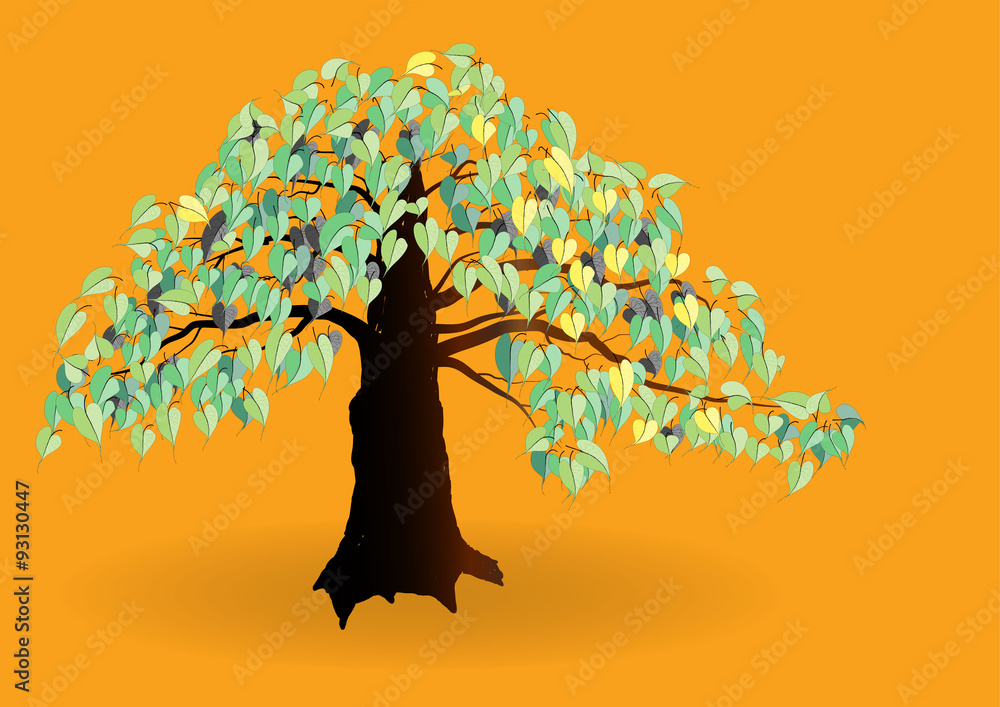 Bodhi tree ,on white background ,Vector illustration Stock Vector ...
