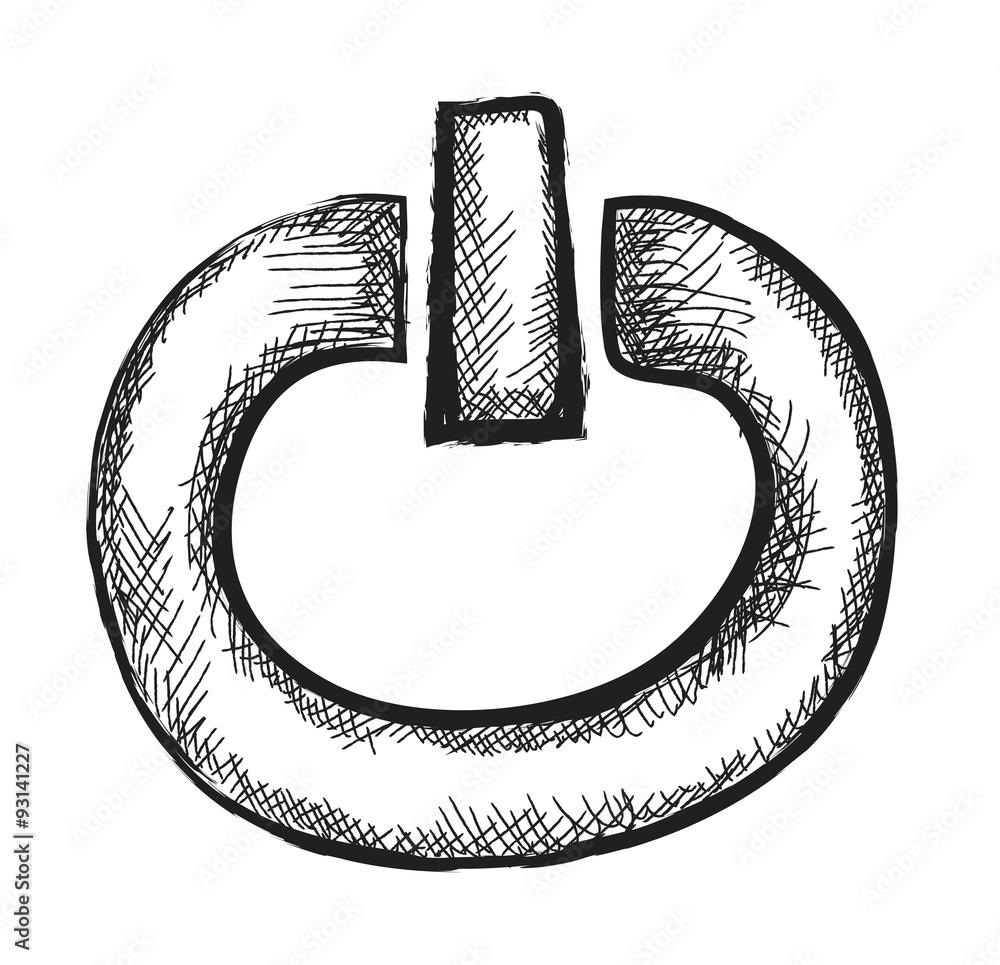 cartoon On/Off switch icon Stock Illustration | Adobe Stock