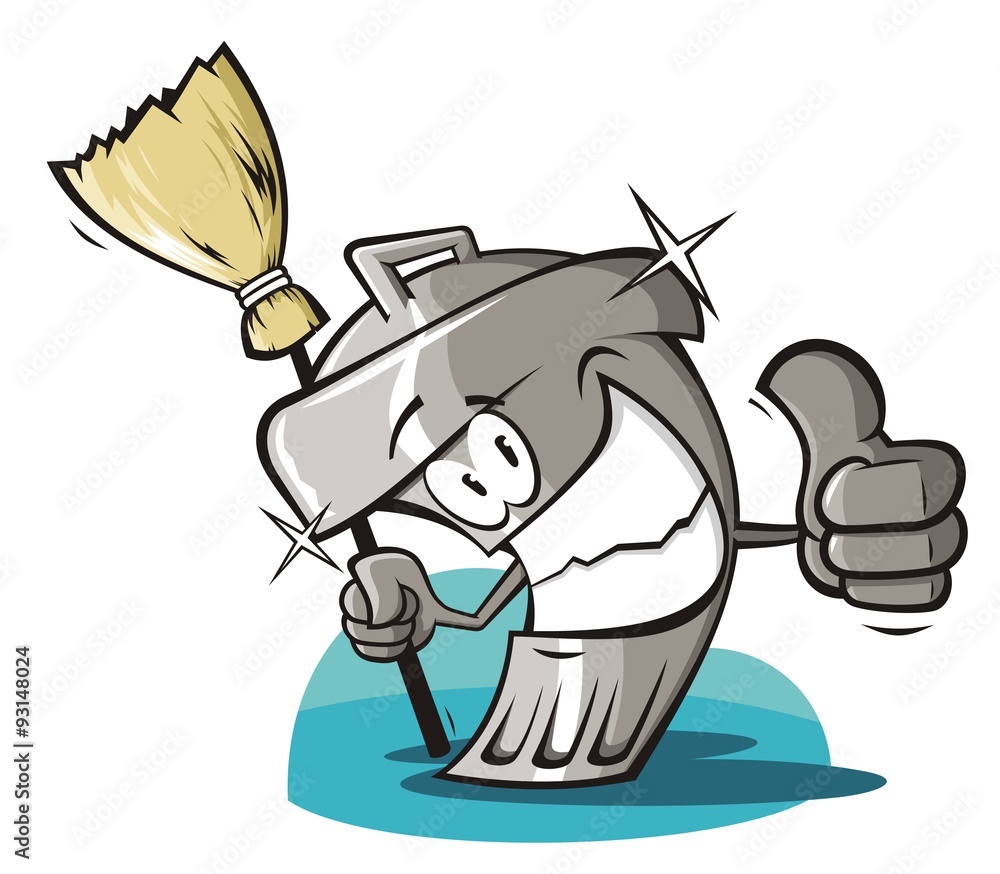 Funny garbage can Stock Vector | Adobe Stock