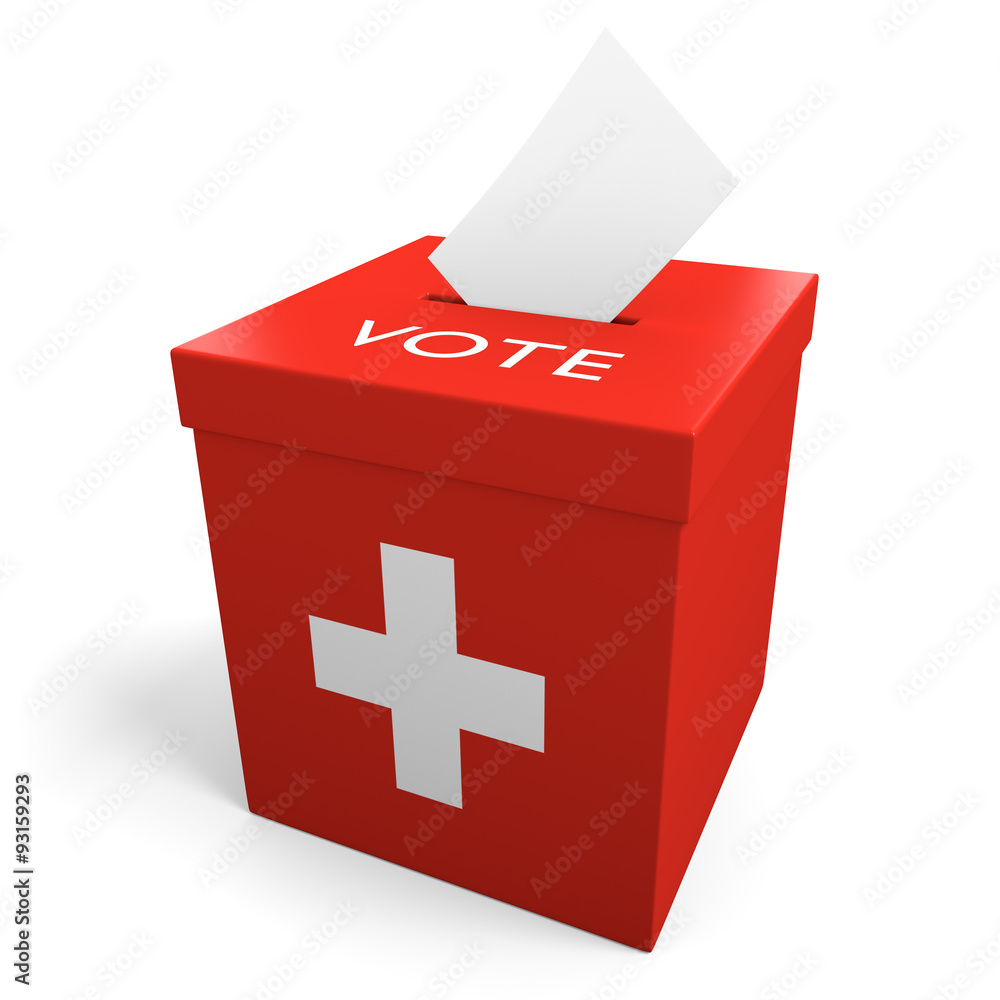 Switzerland election ballot box for collecting votes Stock-Illustration ...