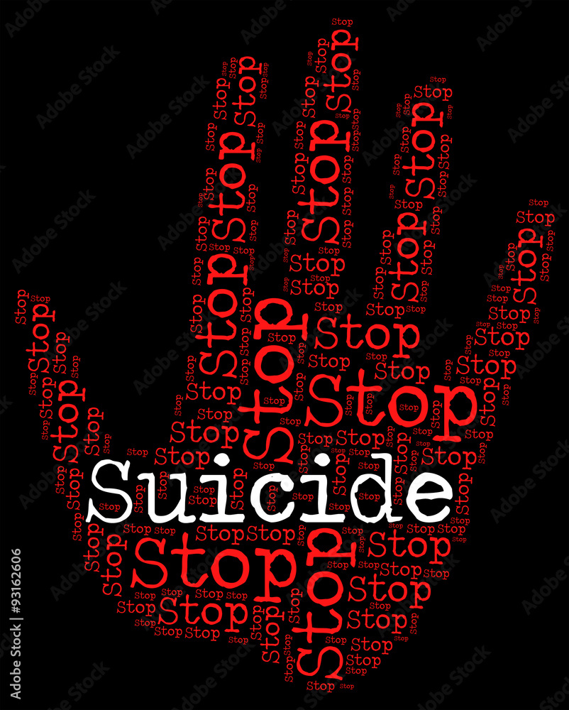 Stop Suicide Means Taking Your Life And Prevent Stock Illustration | Adobe Stock