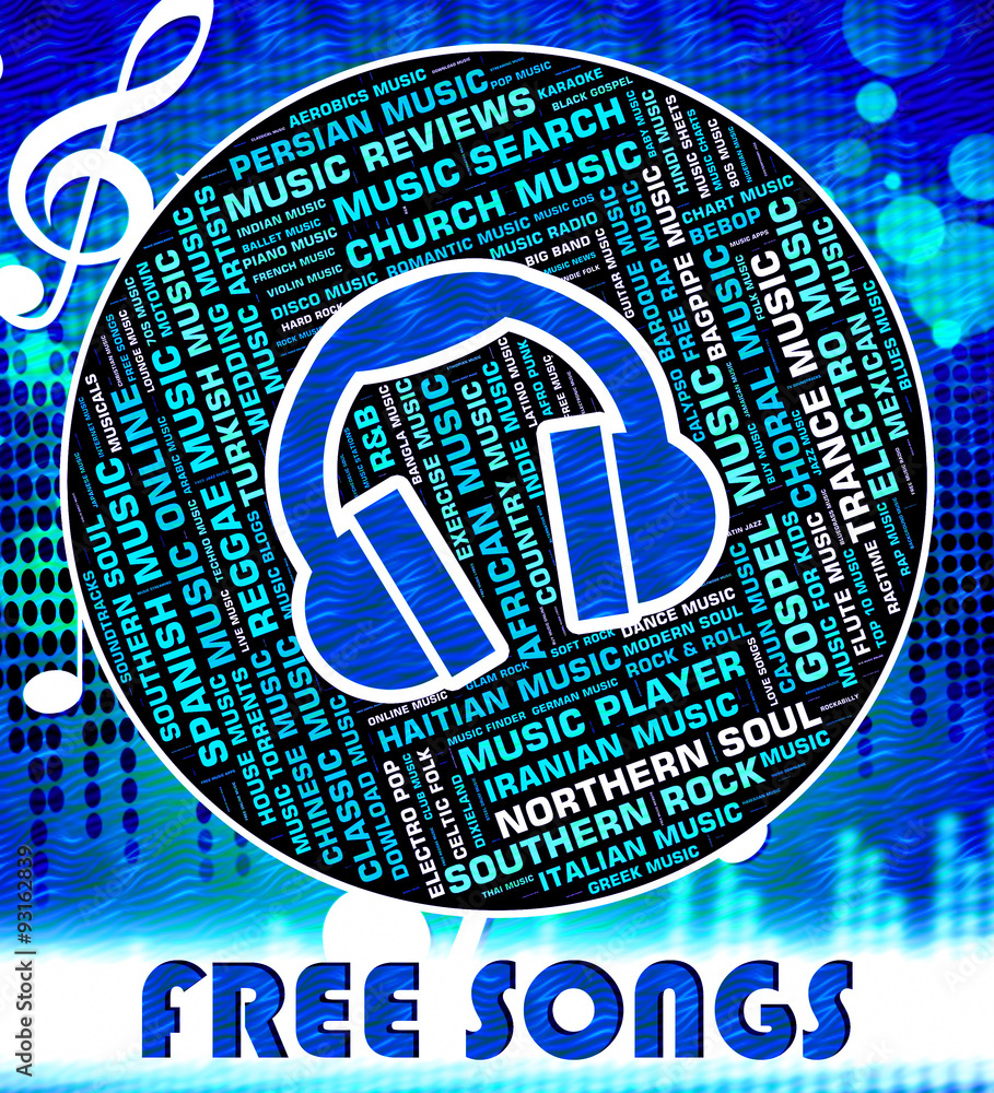 Free Songs Represents No Charge And Freebie Stock Illustration | Adobe ...