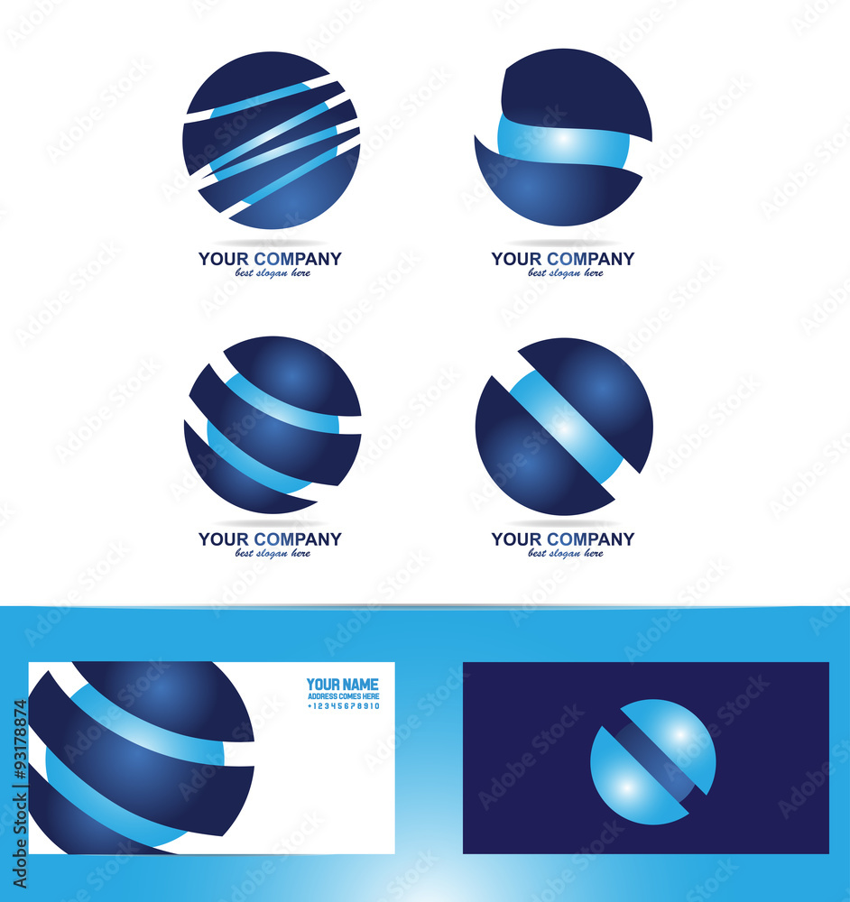 Corporate sphere logo icon set Stock Vector | Adobe Stock