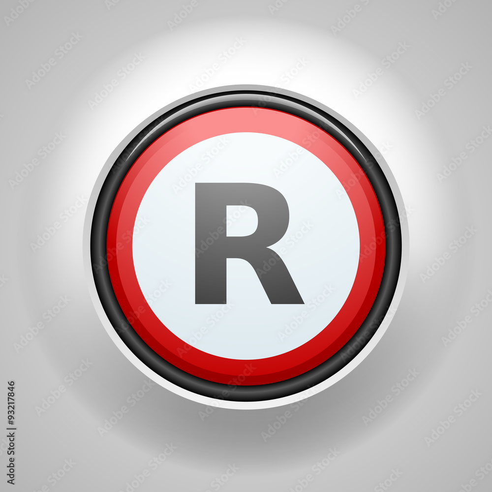 Red Registered Trademark Symbol
