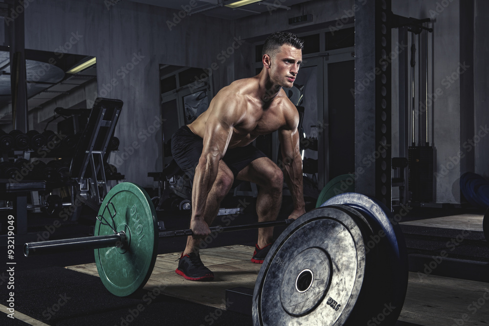 Physical athlete weightlifting Stock-Foto | Adobe Stock
