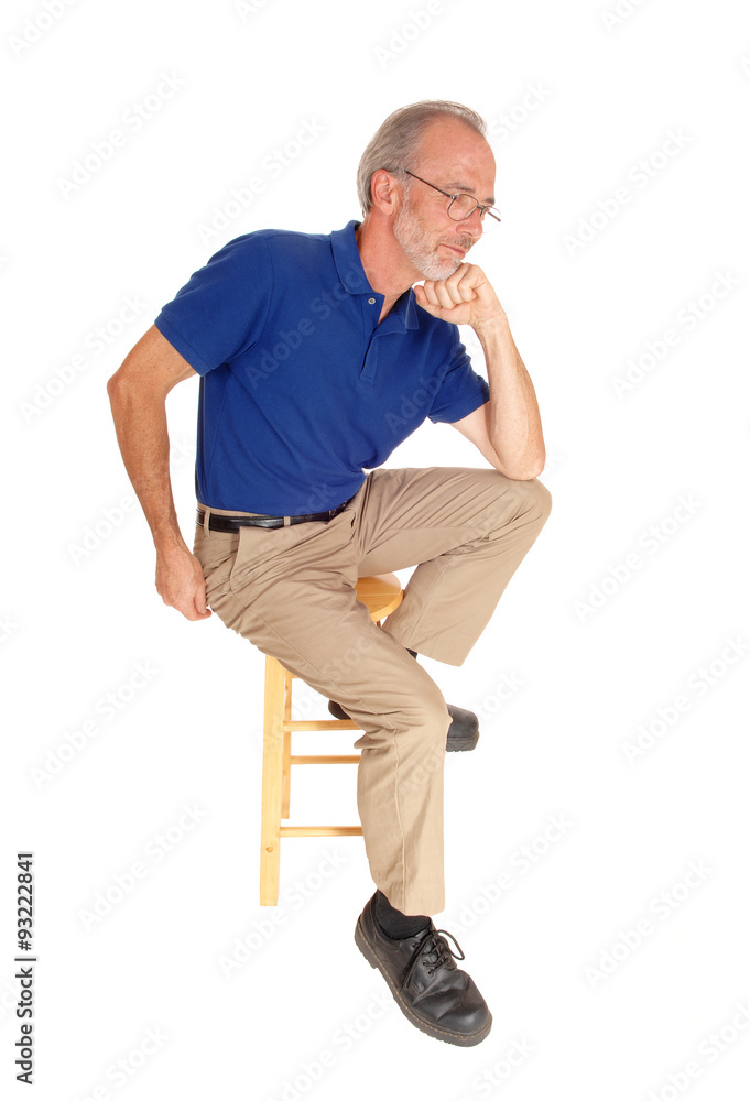 Man Thinking Sitting