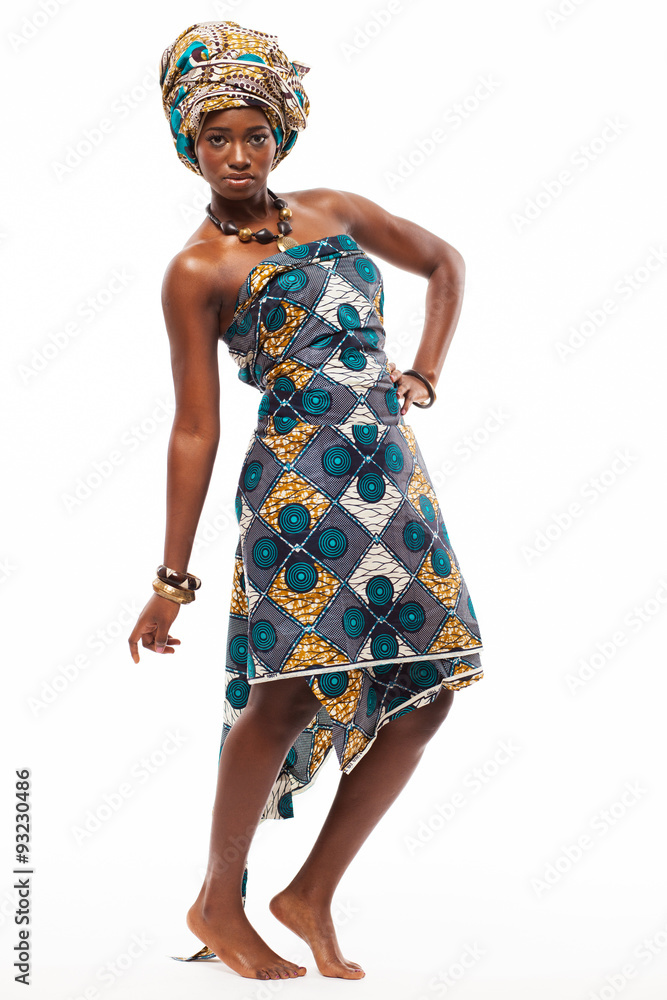 Attractive African model in traditional dress. Stock Photo | Adobe Stock