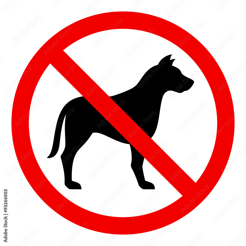 No Dog Sign 001 Stock Vector | Adobe Stock