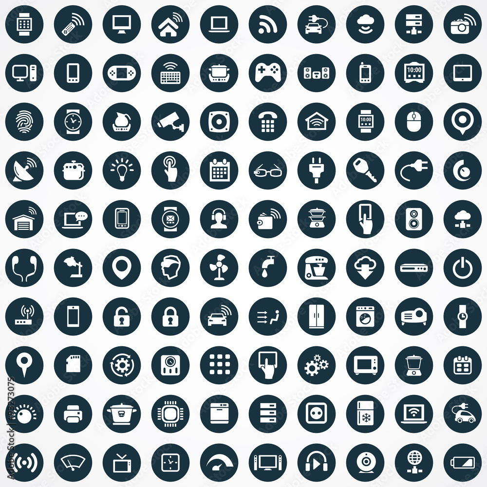 internet of things 100 icons universal set Stock Vector | Adobe Stock