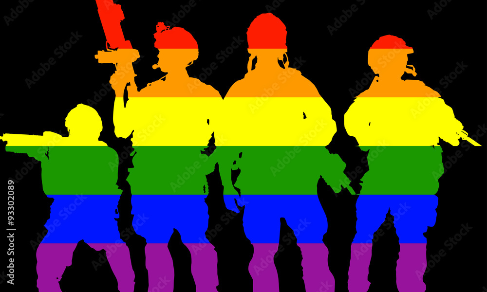 LGBT army soldier Stock Vector | Adobe Stock