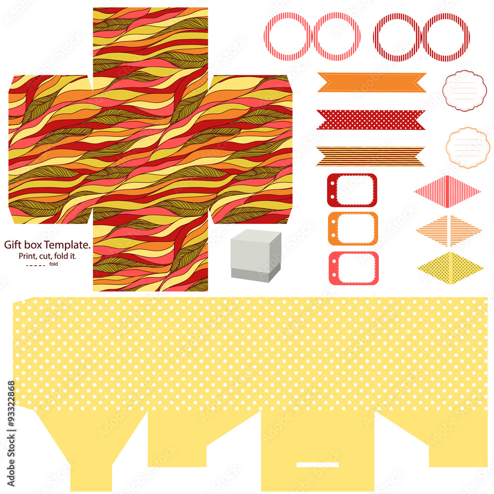 Gift box template party set Stock Vector | Adobe Stock
