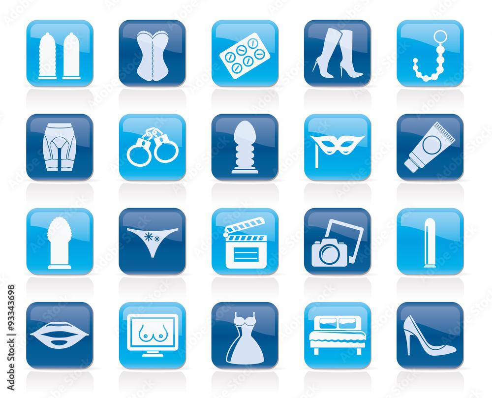 Sex, Erotic and temptation icons - vector icon set vector de Stock ...