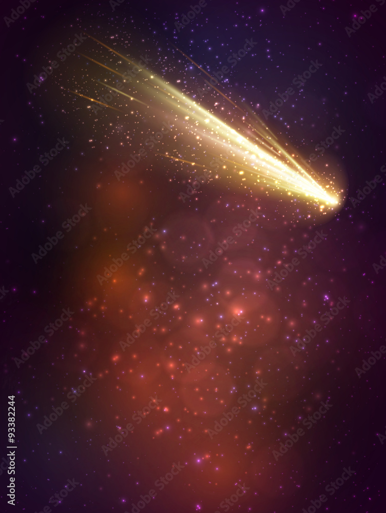 Comet background. Stock Vector | Adobe Stock