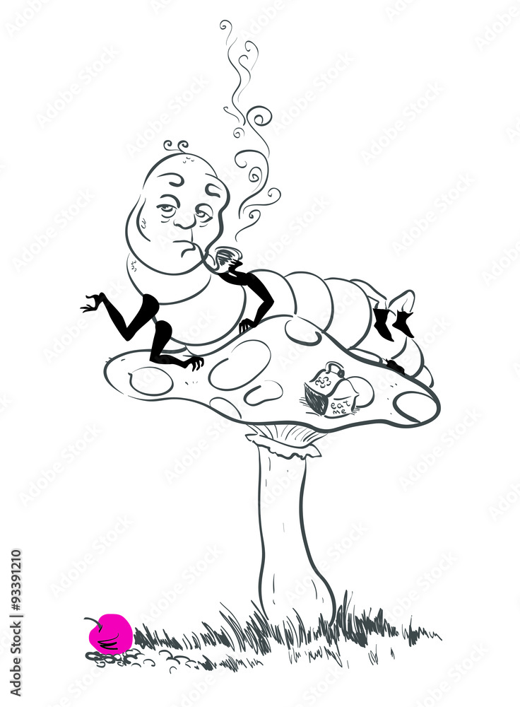 Caterpillar Smoking Drawing