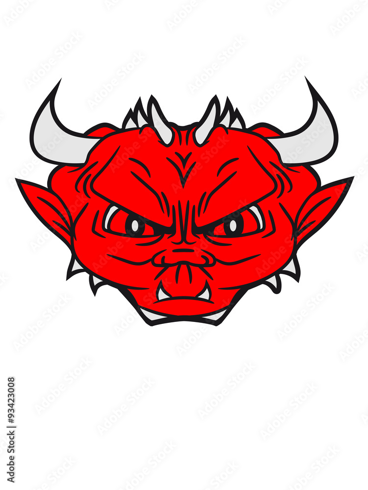 monster, demon, evil satan face Stock Illustration | Adobe Stock