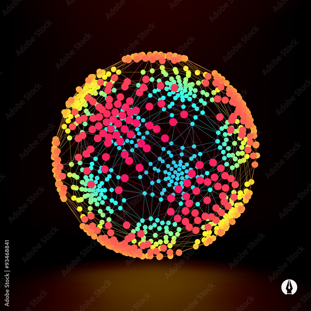 3d sphere. Technology concept. Vector illustration. Stock Vector ...