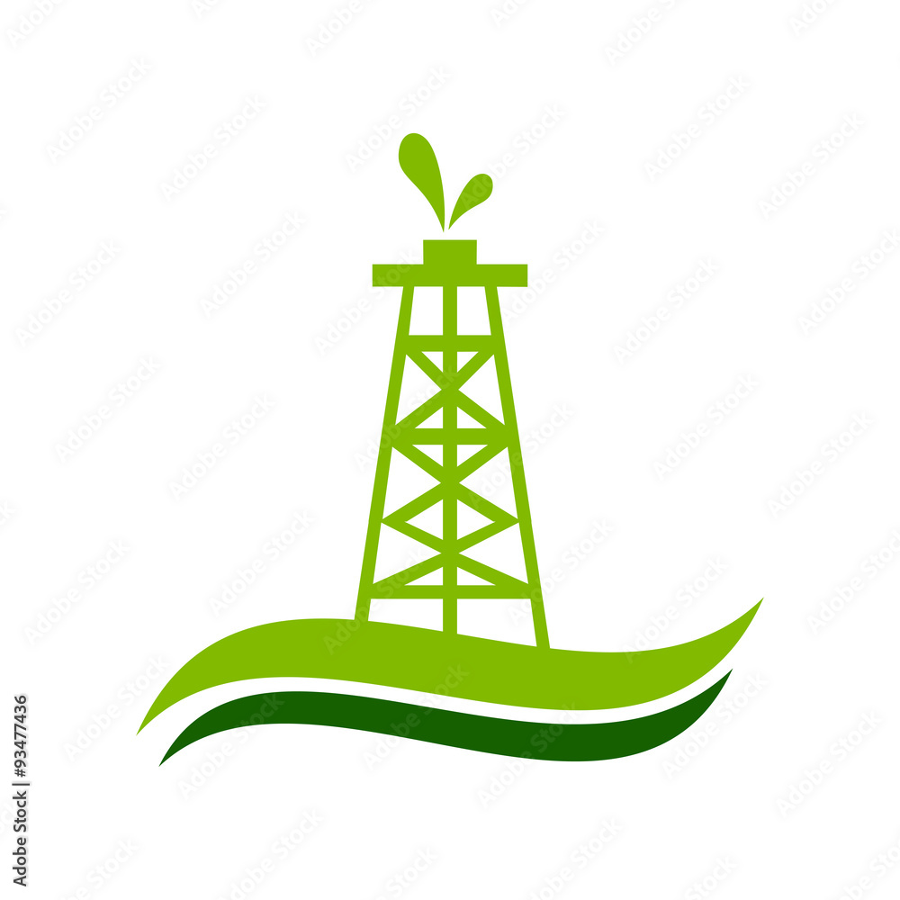 Eco Friendly Drilling Oil Rig เวกเตอร์สต็อก | Adobe Stock