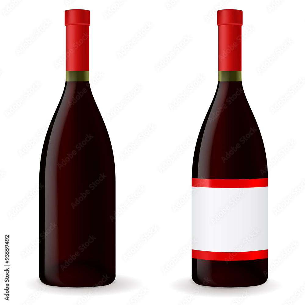 Blank Wine Bottle Vector