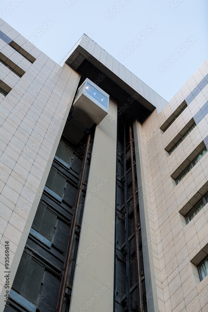 Elevator outside the building Stock Photo | Adobe Stock