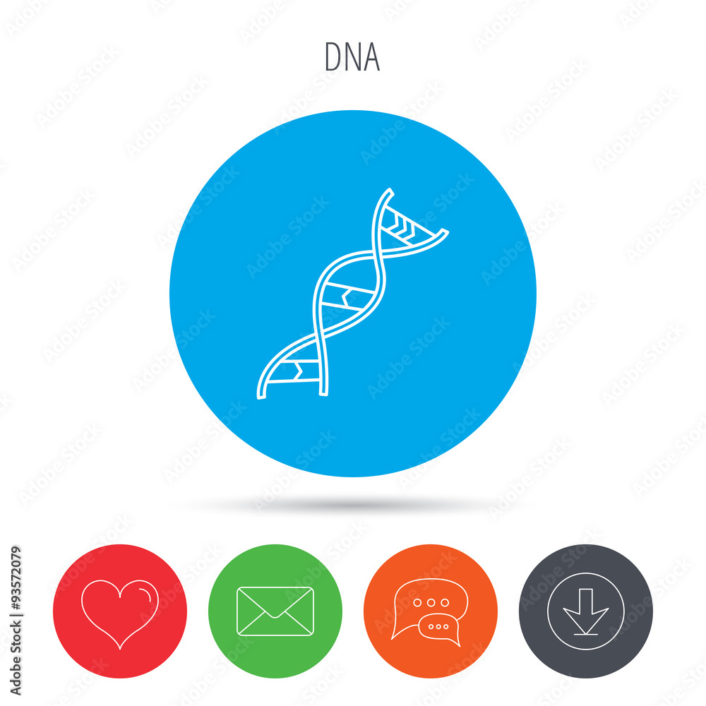DNA icon. Genetic structure sign. Stock-Vektorgrafik | Adobe Stock