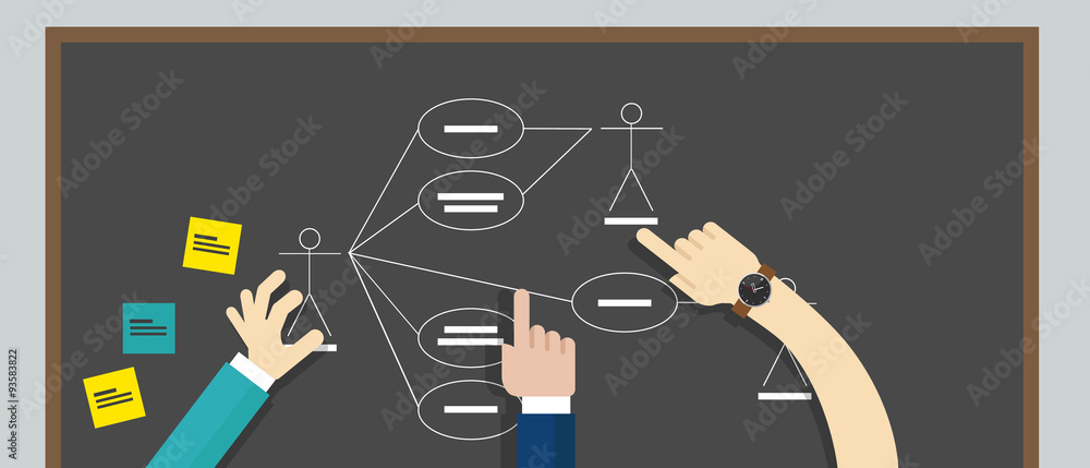 use case diagram uml unified modeling language Stock Vector | Adobe Stock