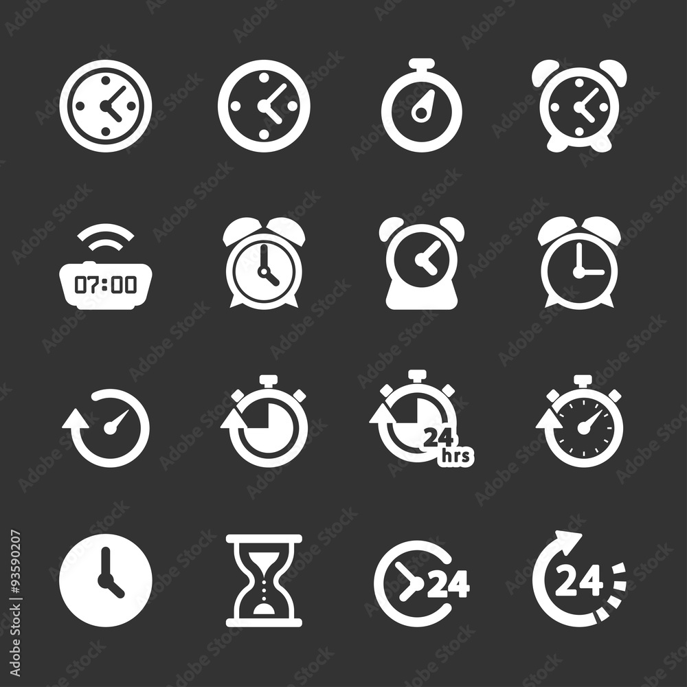 time and clock icon set, vector eps10 Stock Vector | Adobe Stock