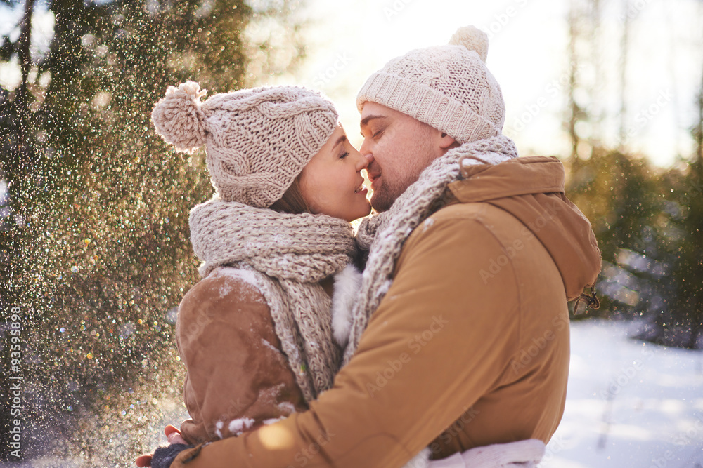 Romantic kiss Stock Photo | Adobe Stock
