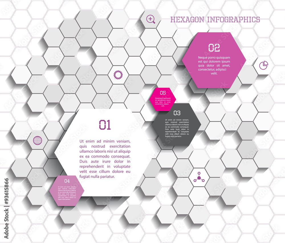 Hexagon infographic Stock Vector | Adobe Stock