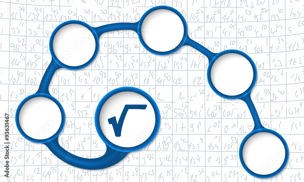 Blue circular text boxes for your text and square root symbol Stock ...