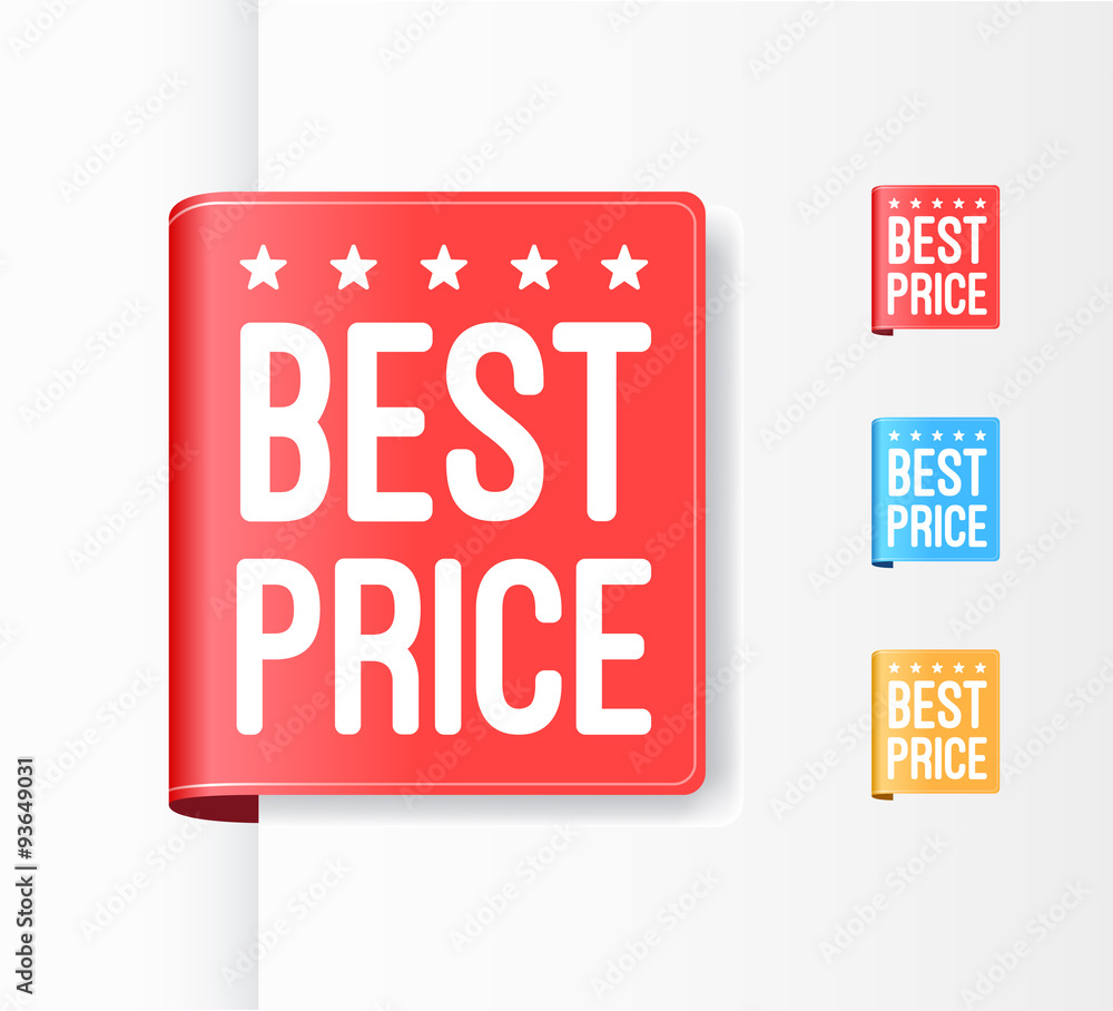 Best Price Ribbons Stock Vector | Adobe Stock