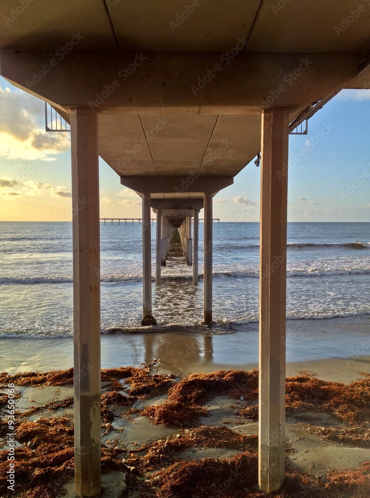 Under the Ocean Pier, Ocean Beach, San Diego, California Stock Photo ...
