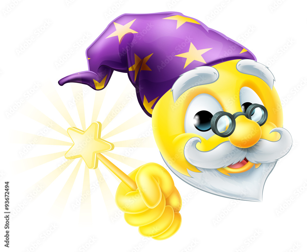 Wizard Emoji Emoticon Stock Vector | Adobe Stock