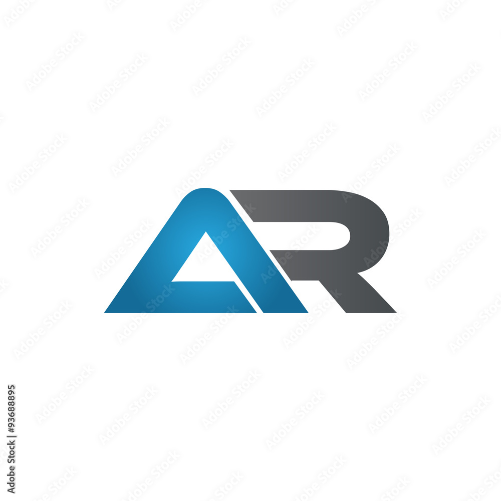 AR company linked letter logo blue Stock Vector | Adobe Stock