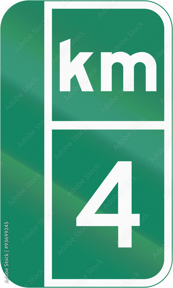 Guide and information road sign in Quebec, Canada - Milestone sign with ...