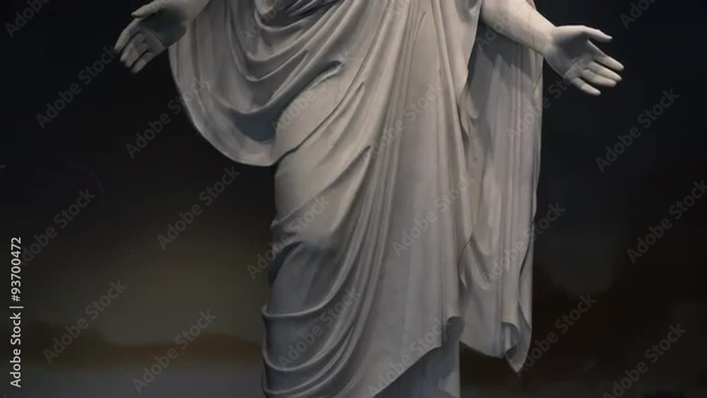 Jesus Christ Christus statue LDS Mormon Temple tilt 4K 006 Stock Video ...