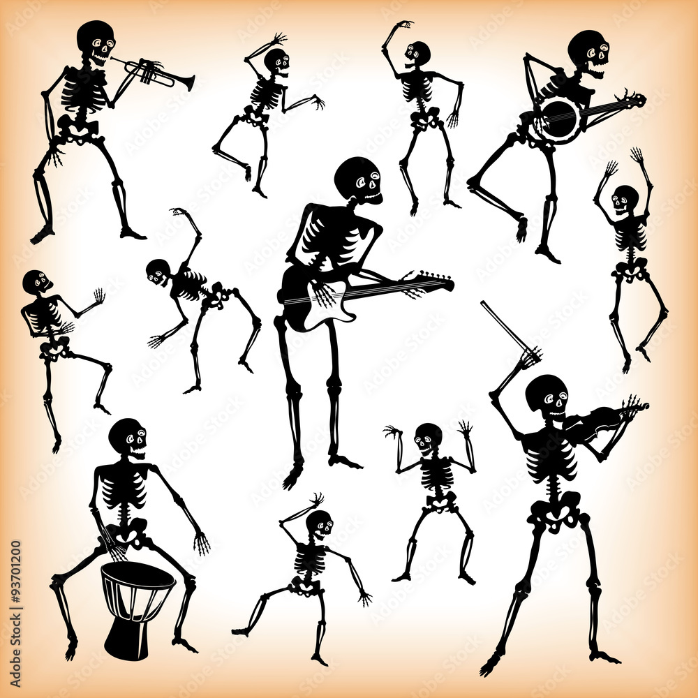 Banjo Art Skeleton