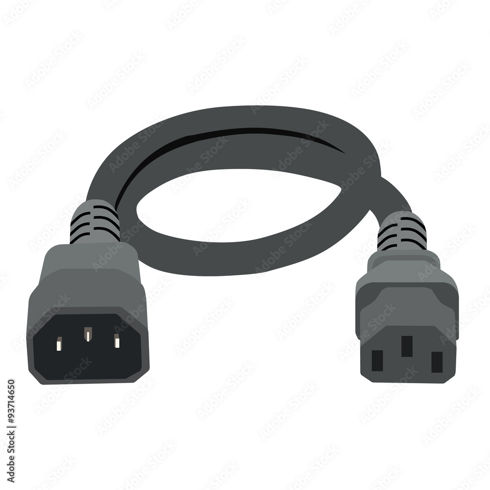 Power cord Stock Vector | Adobe Stock